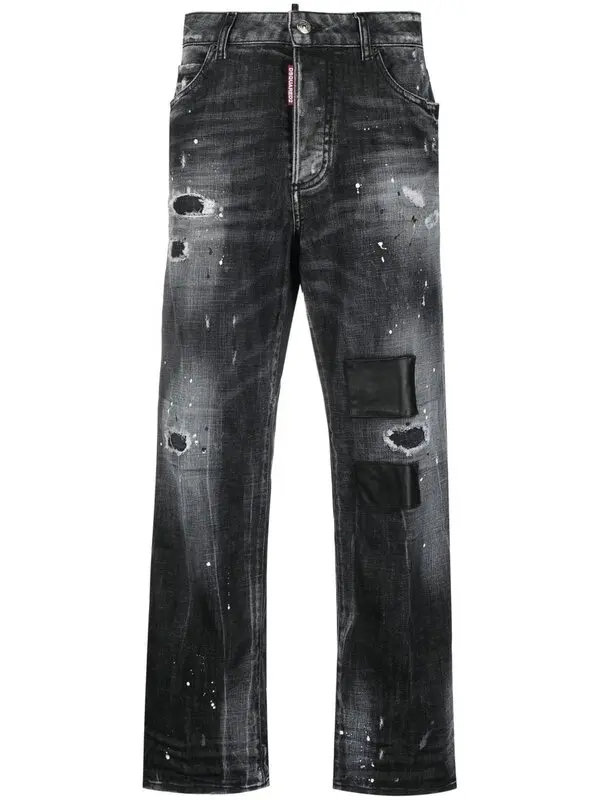 Dsquared2 High-rise Wide-leg Jeans - Grey