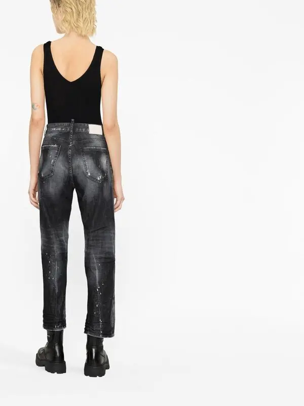 Dsquared2 High-rise Wide-leg Jeans - Grey