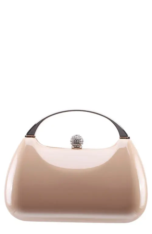 Nina Minaudière Top Handle Bag - Latte