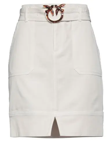 Pinko Mini Gabardine Skirt With Belt - Ivory