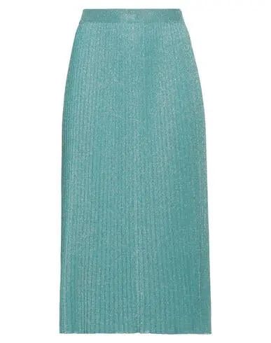 Elisabetta Franchi Midi Pleated Knit Skirt - Deep Jade