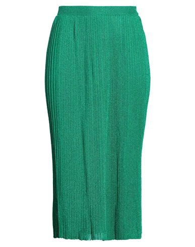 Elisabetta Franchi Midi Pleated Knit Skirt - Green