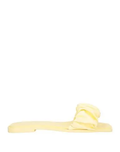 Santoni Leather Slide Sandals - Yellow