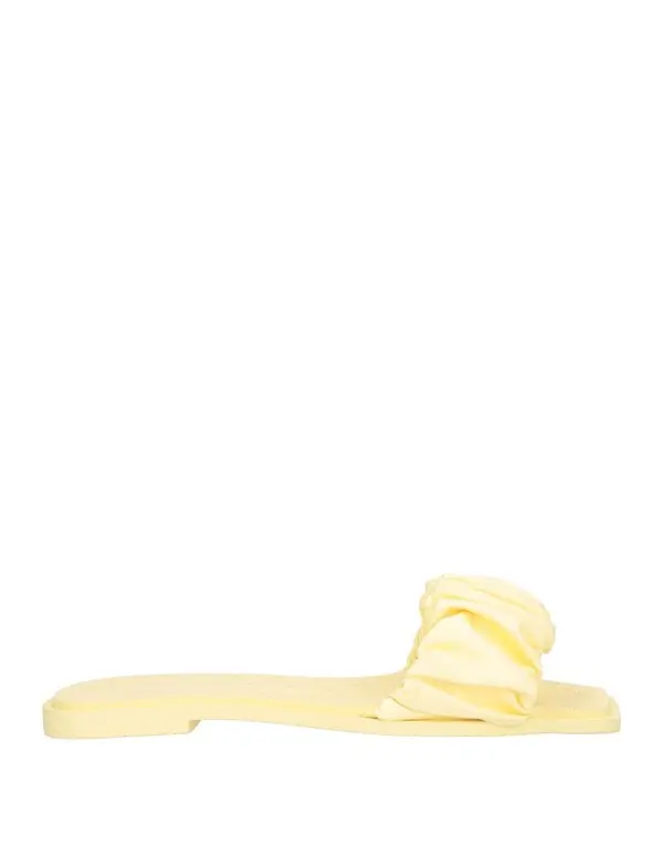 Santoni Leather Slide Sandals - Yellow
