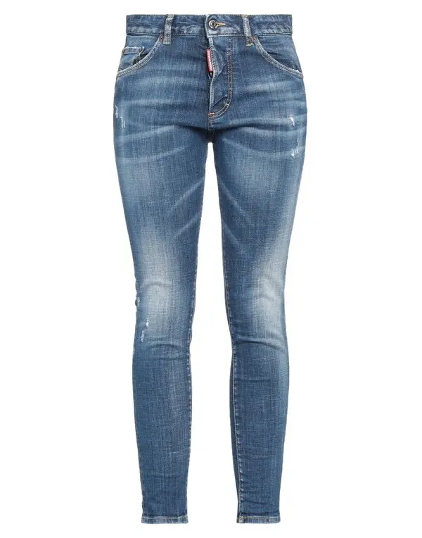 Dsquared2 Jeans In Cotton, Elastane, And Calfskin