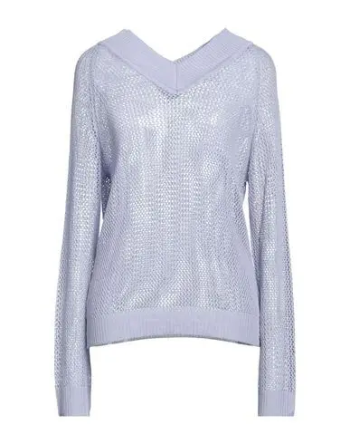 N.O.W. ANDREA ROSATI CASHMERE Openwork Viscose Sweater - Purple