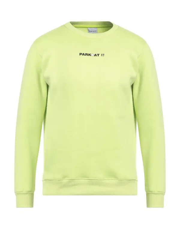PARKOAT Solid Color Fleece Sweatshirt - Green