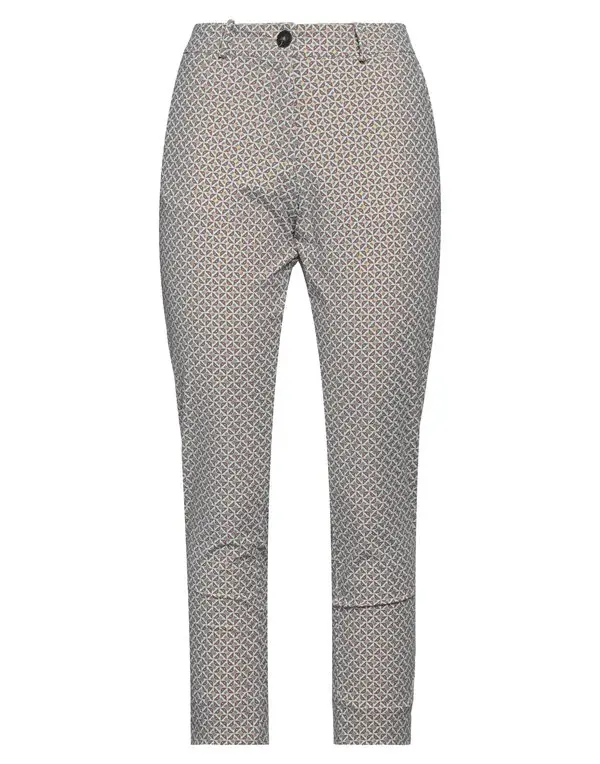 RRD Flared Geometric Print Pants - Khaki
