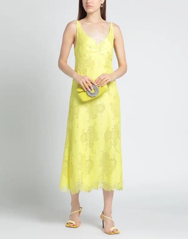 ANNA MOLINARI Polyester Midi Dress - Yellow