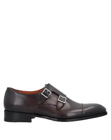 Santoni Loafers In Soft Leather - Brown