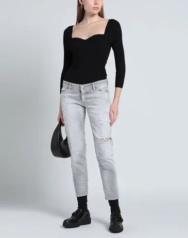 Dsquared2 Cotton Elastane Straight-leg Jeans - Grey