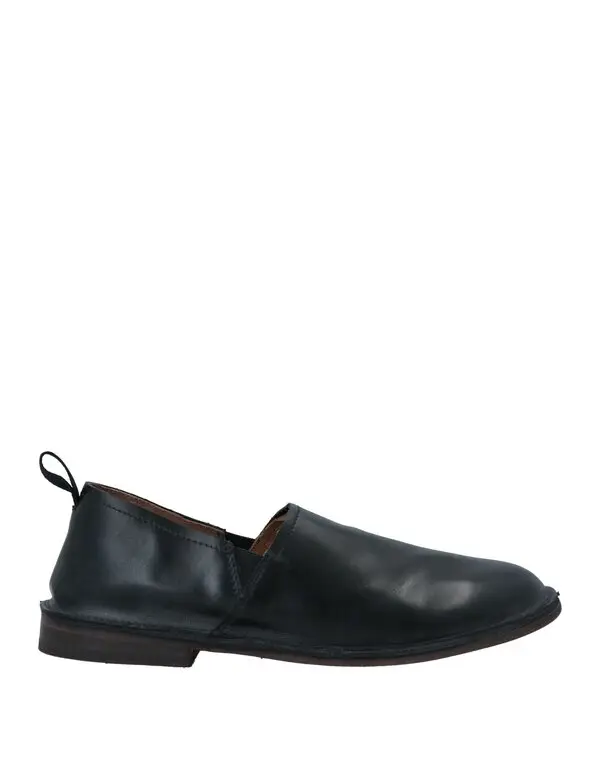Moma Dark Calfskin Loafers - Black