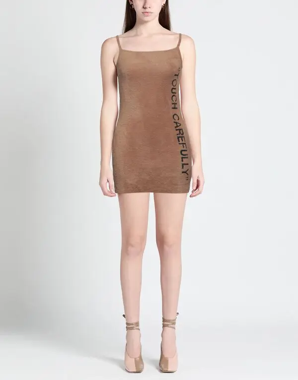OFF-WHITE™ Mini Knit Dress - Beige