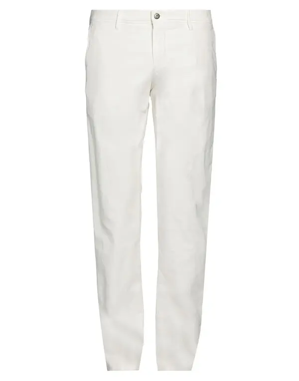 Incotex Pants Size Cotton, Elastane - White