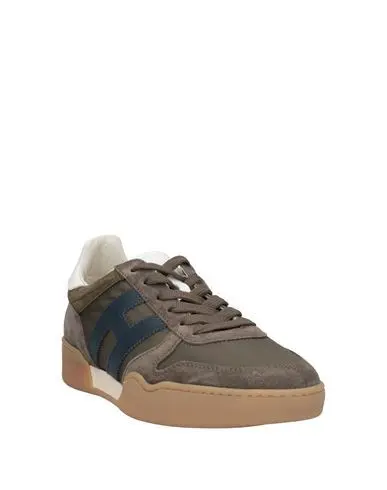 Hogan Sneakers Size Soft Leather, Textile Fibers - Green