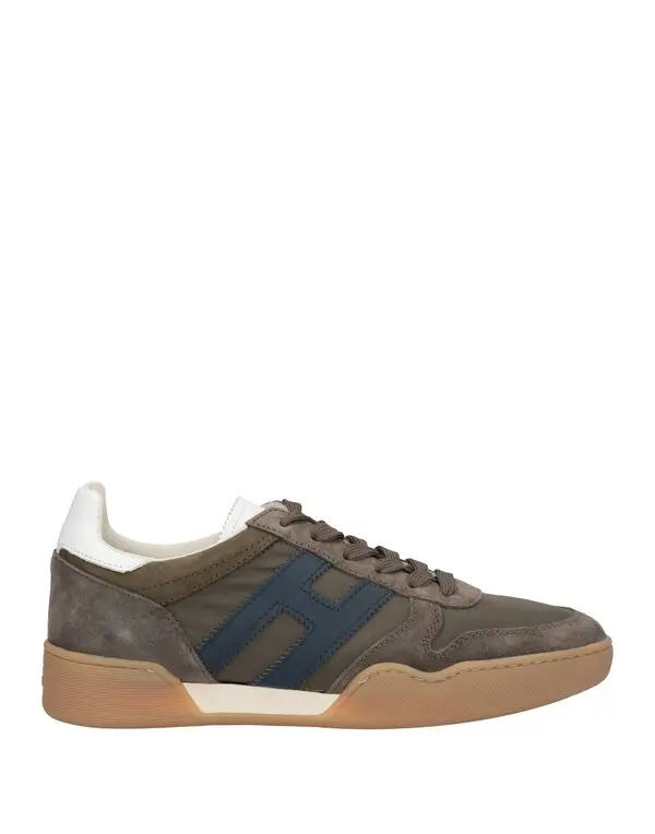 Hogan Sneakers Size Soft Leather, Textile Fibers - Green