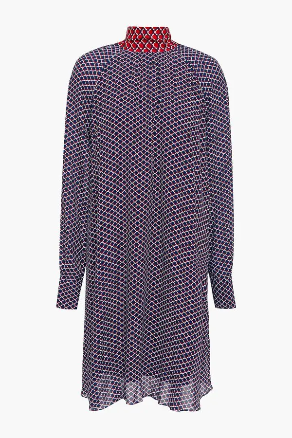 Kenzo Printed Georgette Dress - Indigo