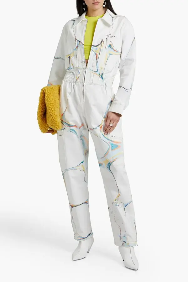 Stella McCartney Printed Denim Jumpsuit