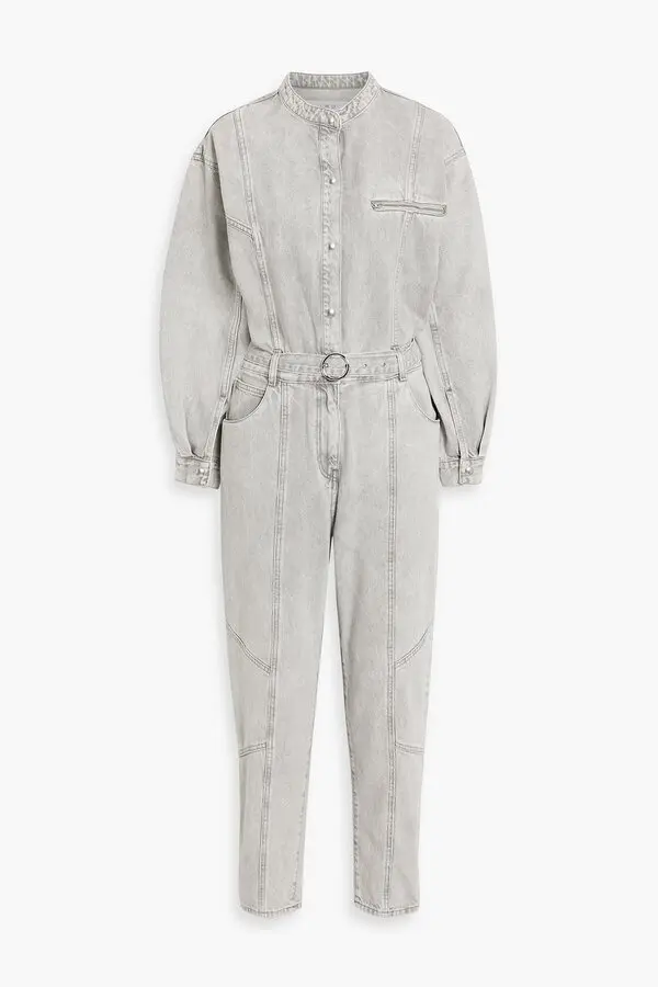IRO PARIS Marce Denim Jumpsuit - Light Gray