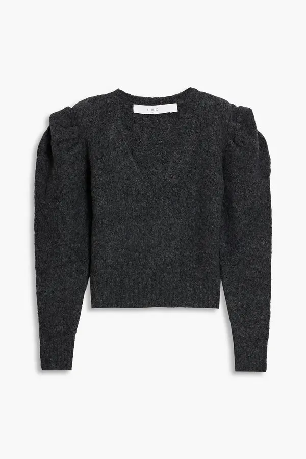 IRO PARIS Over Gathered Wool-blend Sweater
