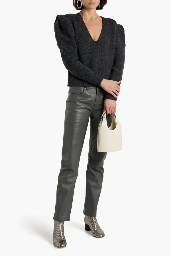 IRO PARIS Over Gathered Wool-blend Sweater