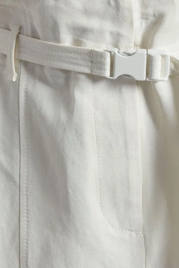 Stella McCartney Daisy Belted Twill Tapered Pants