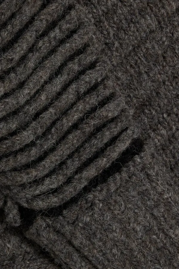 IRO PARIS Jalya Mélange Ribbed-knit Turtleneck Sweater - Anthracite