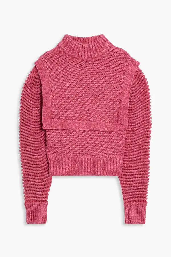 IRO PARIS Jalya Mélange Ribbed-knit Turtleneck Sweater