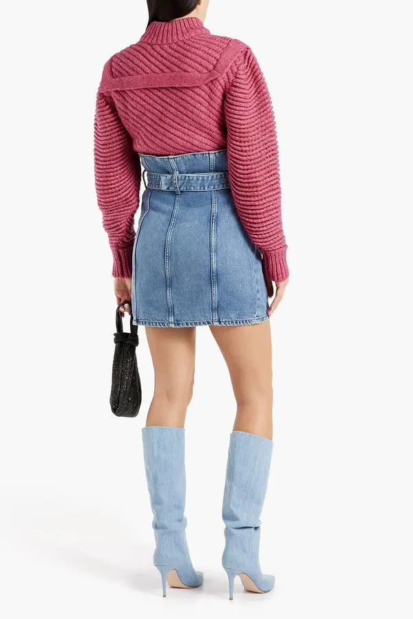 IRO PARIS Jalya Mélange Ribbed-knit Turtleneck Sweater