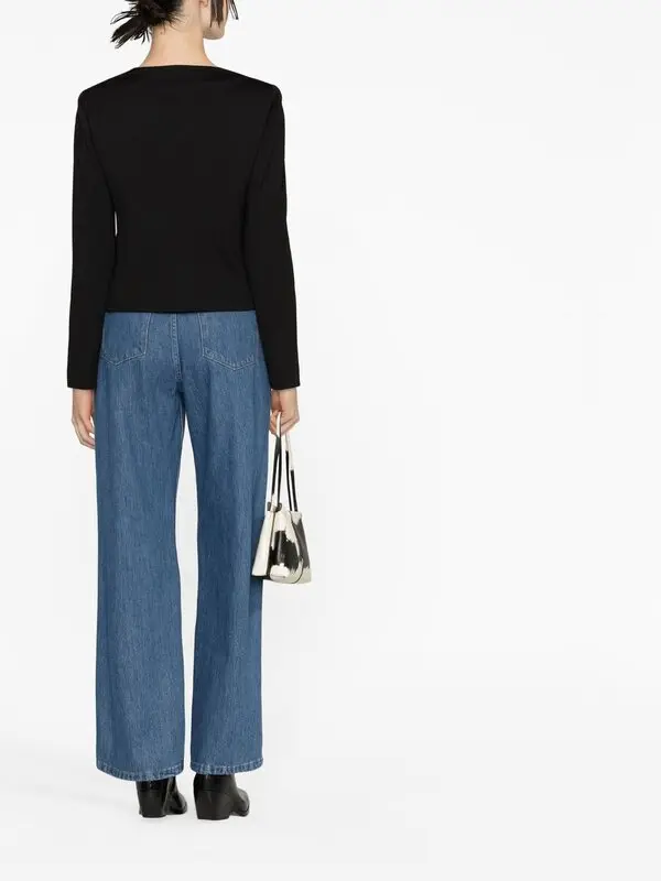 TWINSET Cropped Blazer With Logo Buttons
