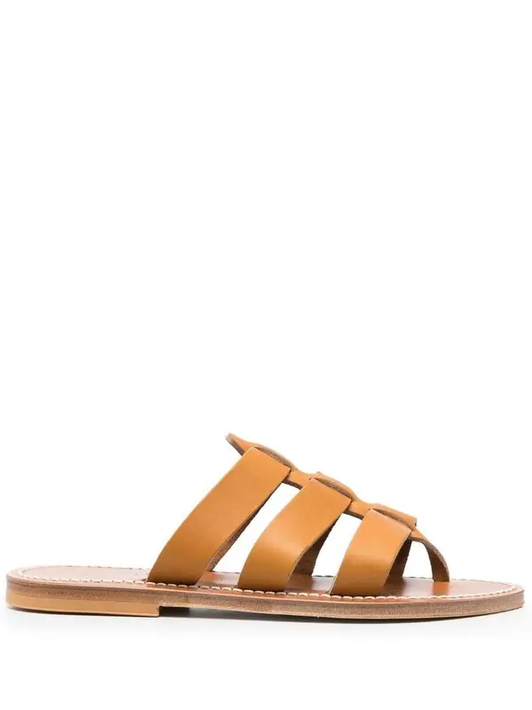 K.JACQUES Dolan Flat Sandals - Brown