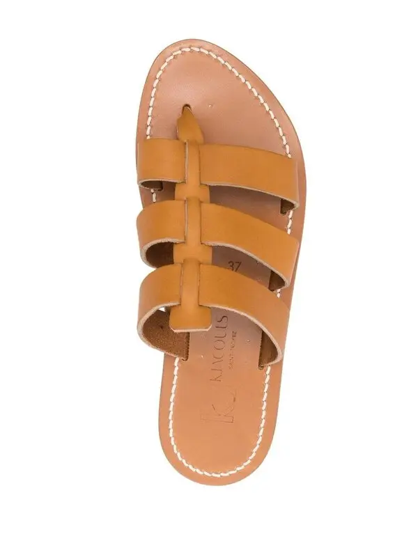 K.JACQUES Dolan Flat Sandals - Brown