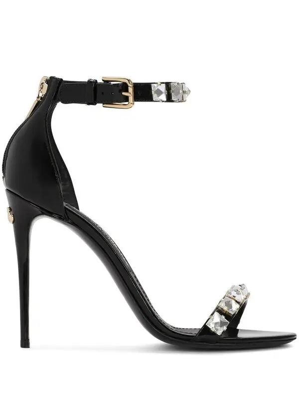 Dolce & Gabbana 105mm Rhinestone-embellished Leather Sandals