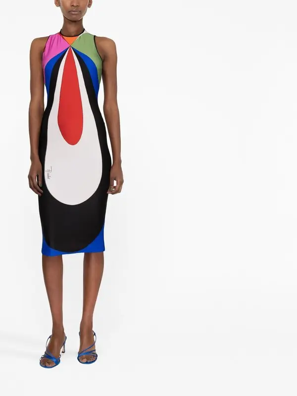Emilio Pucci Marmo-print Sleeveless Dress