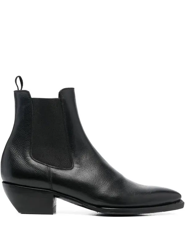 PAUL WARMER Pointed-toe Chelsea Boots - Black
