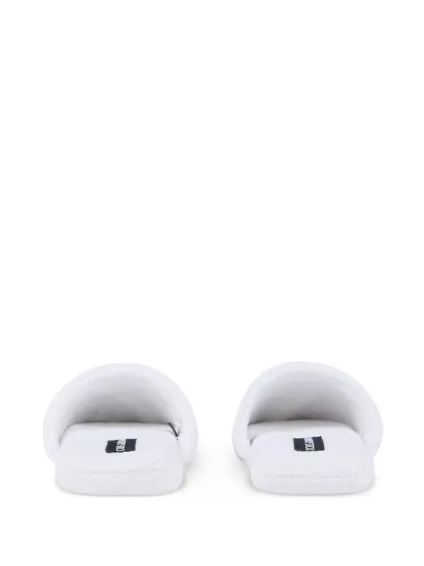 Dolce & Gabbana Cotton Terry Slippers - White