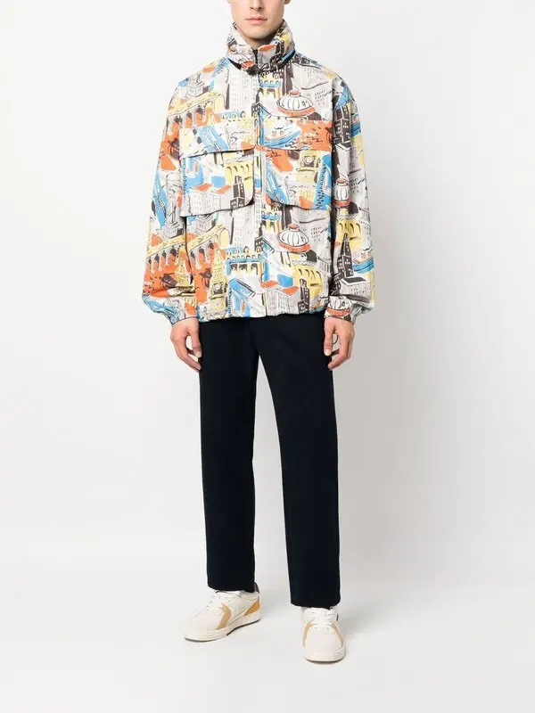 Moschino Graphic Print Hooded Jacket