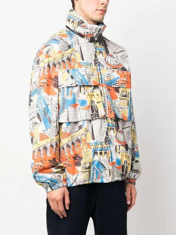 Moschino Graphic Print Hooded Jacket