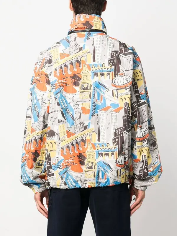 Moschino Graphic Print Hooded Jacket