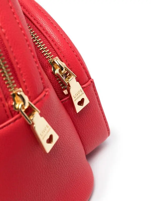Moschino Logo-plaque Pebbled-effect Backpack