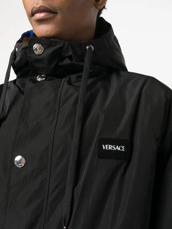 Versace Reversible Baroque-pattern Parka Coat