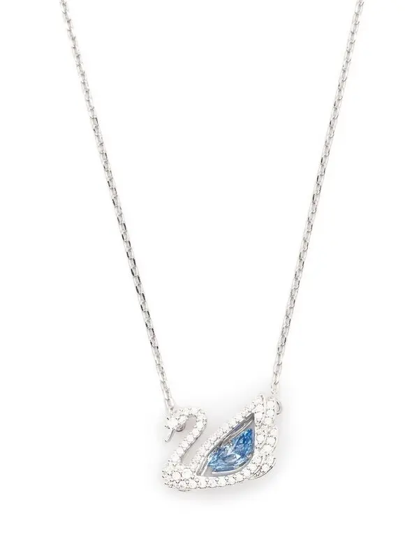 SWAROVSKI Crystal-embellished Swan Pendant Necklace - Silver