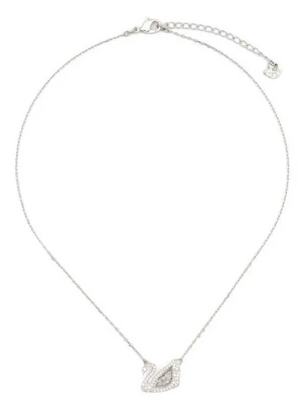 SWAROVSKI Crystal-embellished Logo Pendant Necklace - Silver