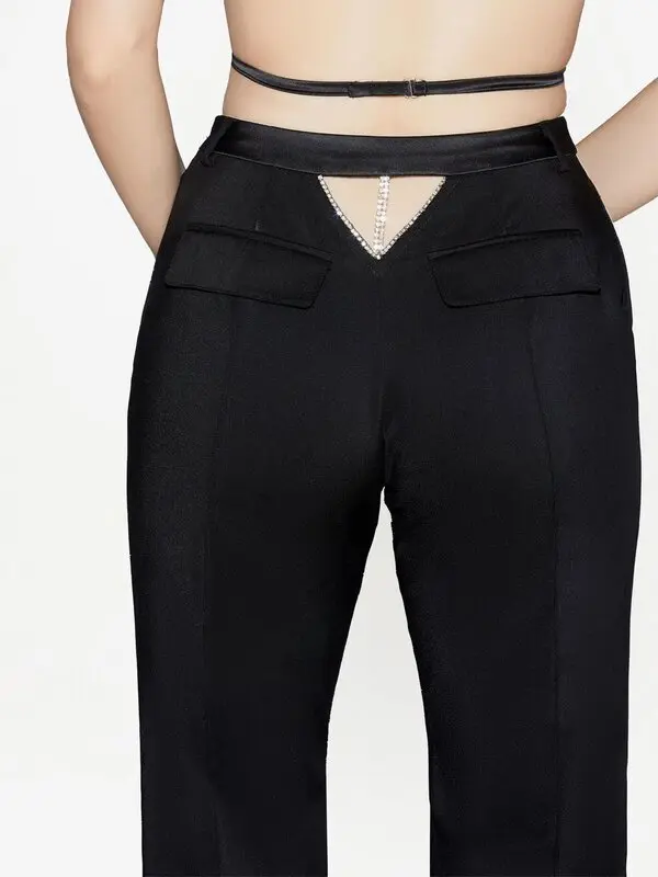 FLEUR DU MAL Crystal Cut-out Trousers