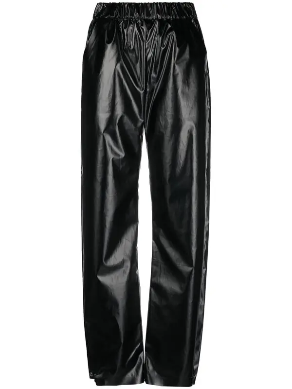 KASSL EDITIONS High-shine Straight-leg Trousers