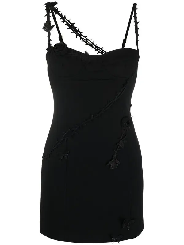 Blumarine Rose Appliqué Minidress