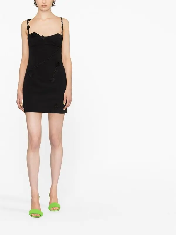 Blumarine Rose Appliqué Minidress