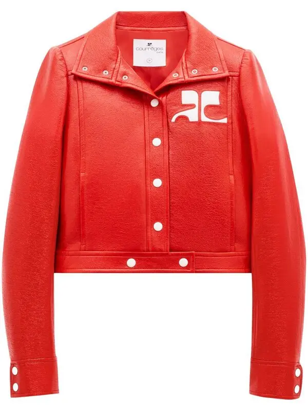 COURREGES Iconique Vinyl Jacket - Red