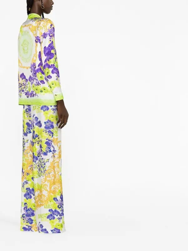 Versace Baroque-print Trousers - White