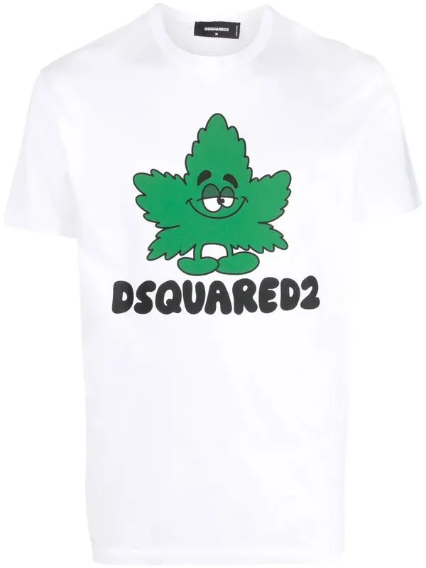 Dsquared2 Cartoon And Logo Print T-shirt - White